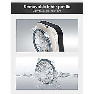 Rice Cooker, Mini Rice Cooker with Keep Warm, 3 Cups (Uncooked), Smart Fuzzy Logic, 24-H Delay Timer, Nonstick Inner Pot, for Soft White Rice, Brown Rice, Sushi, Porridge (Small)