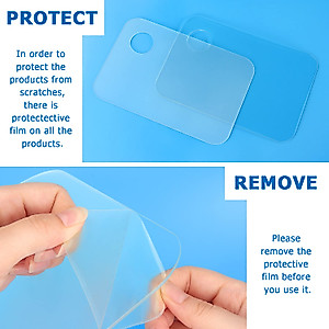 Tamaki 2 Pack Acrylic Paint Palette with Thumb Hole Clear Art Palette, Easy Clean Non-Stick Artist Pallet for Oil Watercolor Craft DIY Art Painting Palette