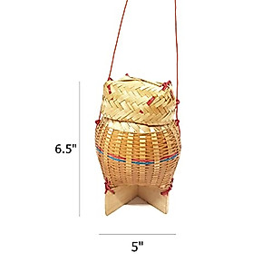 DOI ● DOI Sticky Rice Serving Bamboo Basket Owl Shape
