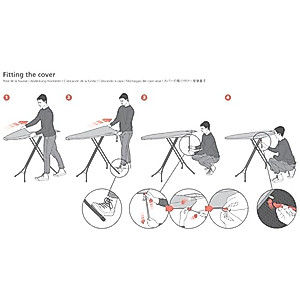 Joseph Joseph Flexa Ironing Board Cover 53.1in - Linear Grey