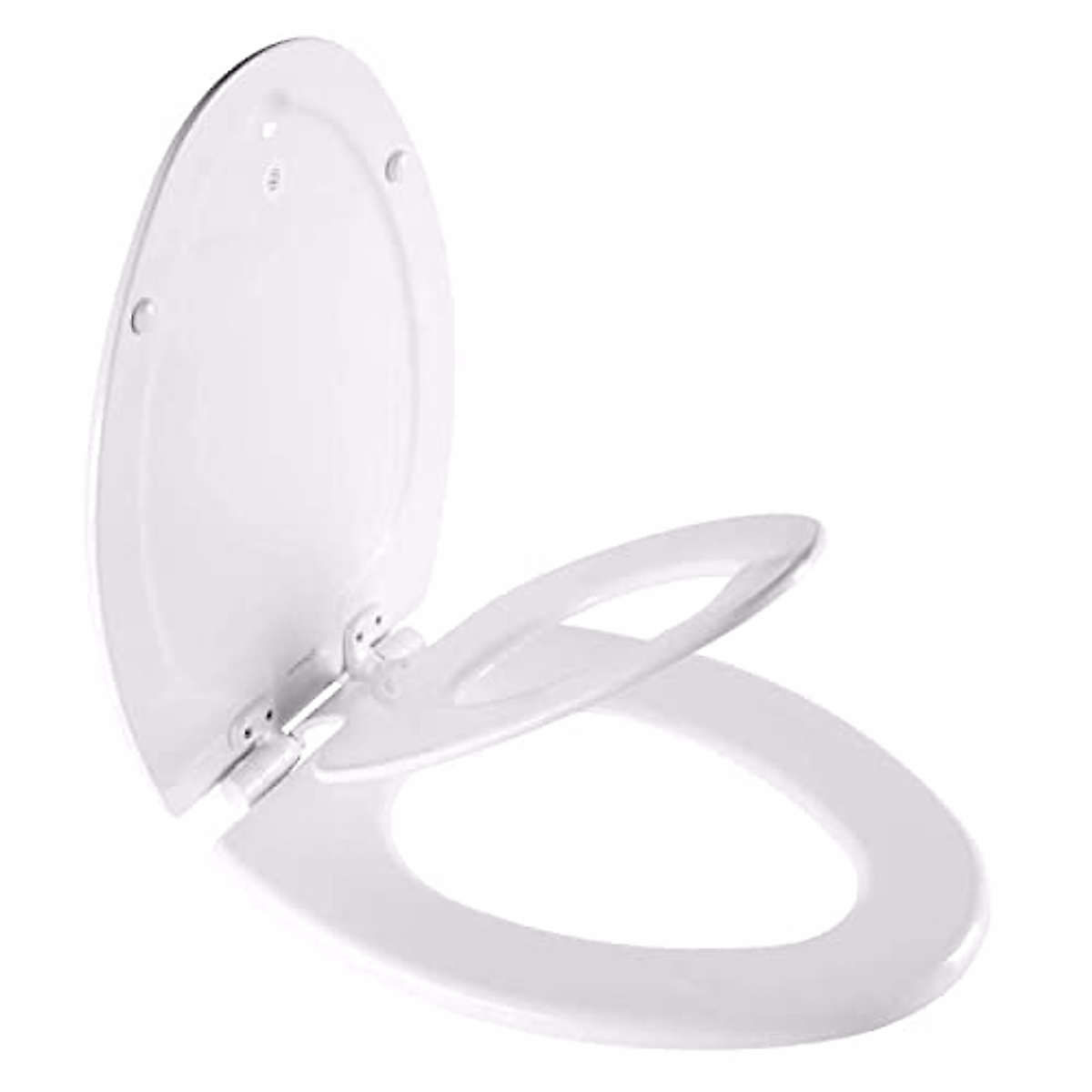 MAYFAIR 1888SLOW 000 NextStep2 Toilet Seat with Built-In Potty Training Seat, Slow-Close, Removable that will Never Loosen, ELONGATED, White