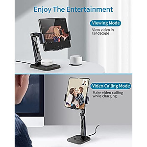 ANPULES Wireless Charger Stand for Z Fold 4/3/2, ANPULES [3 Coils] 2 in 1 Charging Station for Samsung Galaxy Buds 2 Pro/Pro / 2 / Live and Z Fold Series