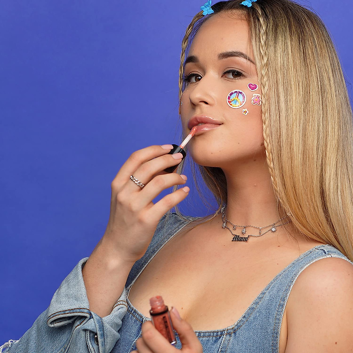 Palladio Hydrating Lip Oil Infused with Hyaluronic Acid, Non-Sticky Formula, Subtle shine with tinted sheer color, liquid lipstick, prevents chapped lips, Vegan & Cruelty-Free | 0.13 Oz. (NOT!)