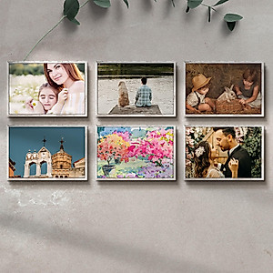 Golden State Art, 16x20 Picture Frame - Wide Molding - Wood Grain Rustic Style - Back Hangers for Wall Display - Great for Baby Pictures, Weddings, Portraits (White, 2 Pack)