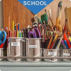 Label KINGDOM Label Replace for DYMO LetraTag Refills 91331 White Plastic Label Tape 12mm x 4m (1/2" x 13') for Dymo LetraTag 200B Plus LT100H LT100T QX50 Label Maker, Black on White, 5-Pack