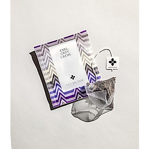 Art of Tea | Organic Earl Grey Crème Tea| 50 Eco Friendly Pyramid Tea Bag Sachets