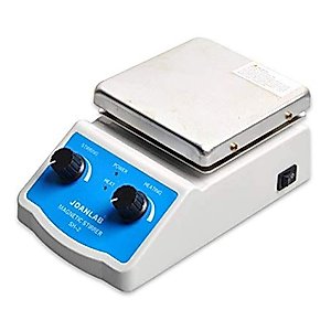 JoanLab SH-2 Integrated Magnetic Stirrer with Analog Hot Plate, 2,000mL, 100-1400rpm, 350°C Max. Temp, 30mm Stir Bar and Thermometer Support Stand Included
