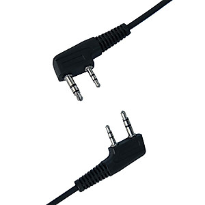 Caroo Radio Earpiece for Kenwood 2 Pin Covert Acoustic Tube Headset with Mic PTT for Baofeng UV-5R BF-888S BF-F8HP UV-82 UV-82HP UV-82C Kenwood TK-2107 TK-3107 Walkie Talkies Two Way Radio,2 Pack