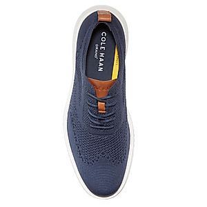 Cole Haan Men's Grand+ Stitchlite Wingtip Oxfords, Marine Blue/Nimbus Cloud, 11