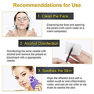 Pimple Popper Tool Kit, IUMAKEVP 15 PCS Professional Stainless Steel Blackhead Remover Comedone Extractor Tools for Removing Pimples, Blackheads, Zit on Face - Acne Removal Kit with Metal Case (Black)