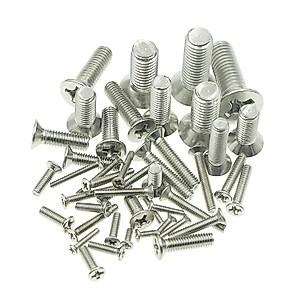 MCMASKE 353PCS Metric M2 M2.5 M3 M4 M5 M6 M8 304 Stainless Steel Phillips Flat Head Machine Screws Assortment Kit