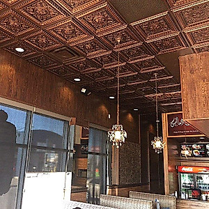 Faux Tin Glue up/Drop in Ceiling Tile #223 Antique Copper Pack of 10 2'X2' Tiles (~ 40 sq.ft)