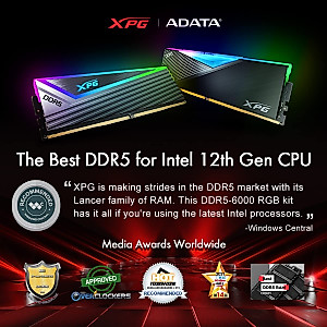 XPG 2TB GAMMIX S70 Blade PCIe Gen4 M.2 2280 Internal Gaming SSD Lancer DDR5 RGB 5200MHz 32GB (2x16GB) Desktop Memory Bundle (AGAMMIXS70B-2T-CS AX5U5200C3816G-DCLARBK)