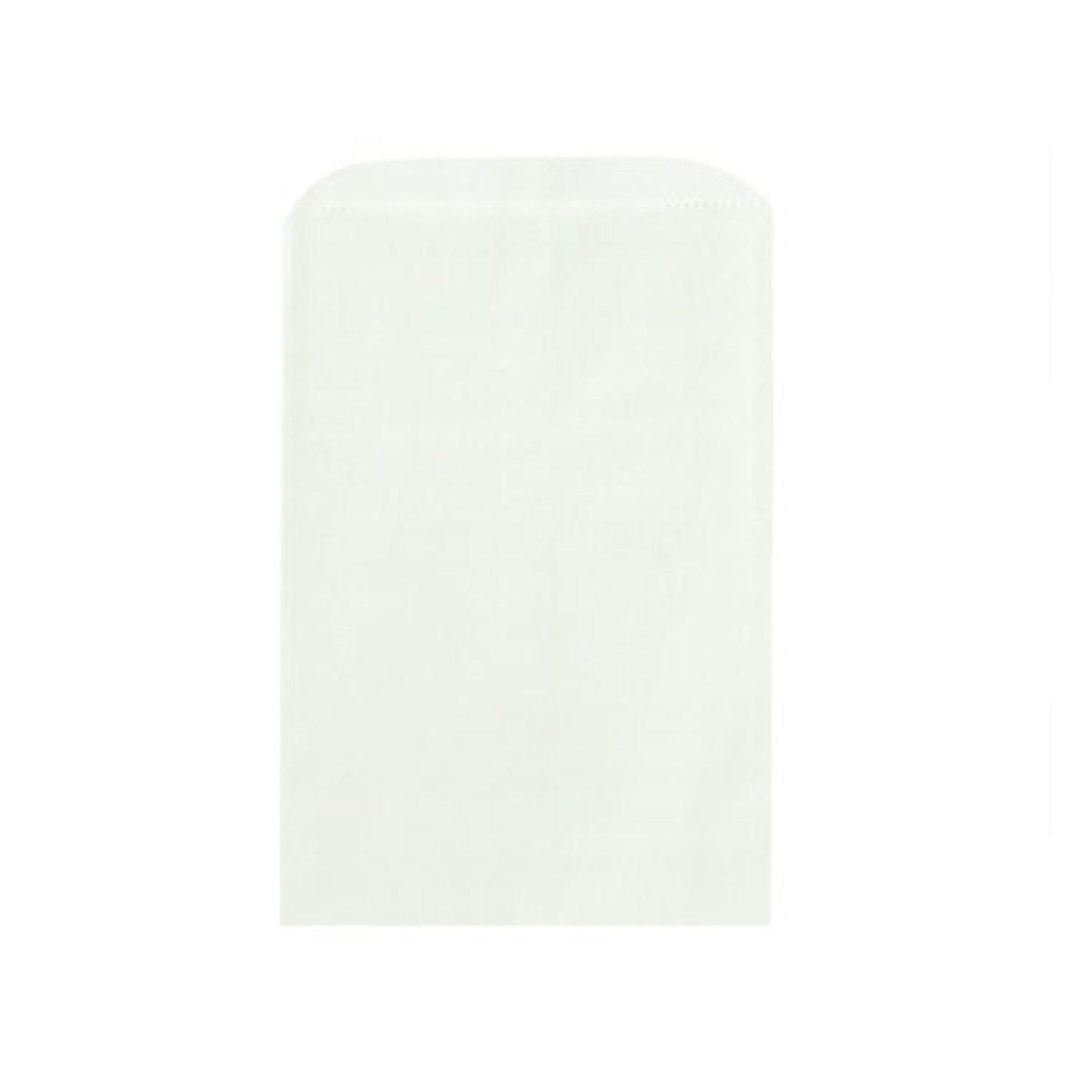 Premium Quality White Paper Bags Flat Merchandise Bags 5" x 7.5" 100 pack