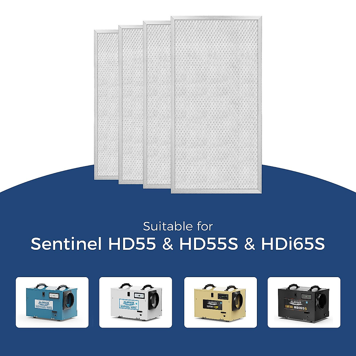 ALORAIR MERV-8 Filter Replacement Set for Basement Dehumidifiers Sentinel HD55,Sentinel HDi65(4 Pack)