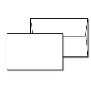 4" x 6" White Cardstock - Blank Stock for Invitations, Index or Note Cards - Heavy 80lb Cover Inkjet/Laser Printer Compatible (40 Cards with Envelopes)