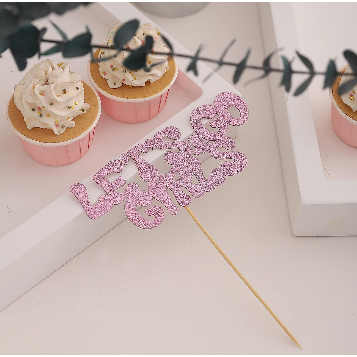 Let’s Go Girls Bachelorette Cake Toppers - Wedding Party Decorations, Bridal Shower Decoration, Bachelorette Party Scene Photo Props, Nashlorette Girls Theme Garland, Be Eengagement Shower Favor