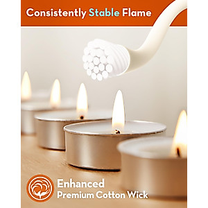 Hypmis Tea Lights Candles Bulk - 200 Pack, 4.5+ Hours Fully Burns Tealight Candles Unscented Smokeless Bright Flame Tealights for Home, Sabbath, Weddings, Christmas & Halloween Decor, White