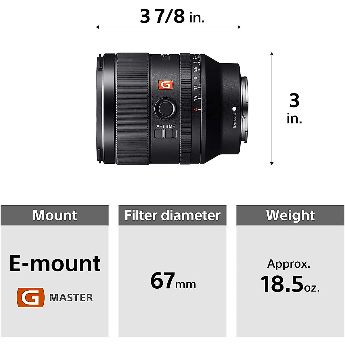 Sony FE 35mm F1.4 GM (SEL35F14GM) Lens Bundle with 67MM Digital HD Filter and Advanced Accessory Kit