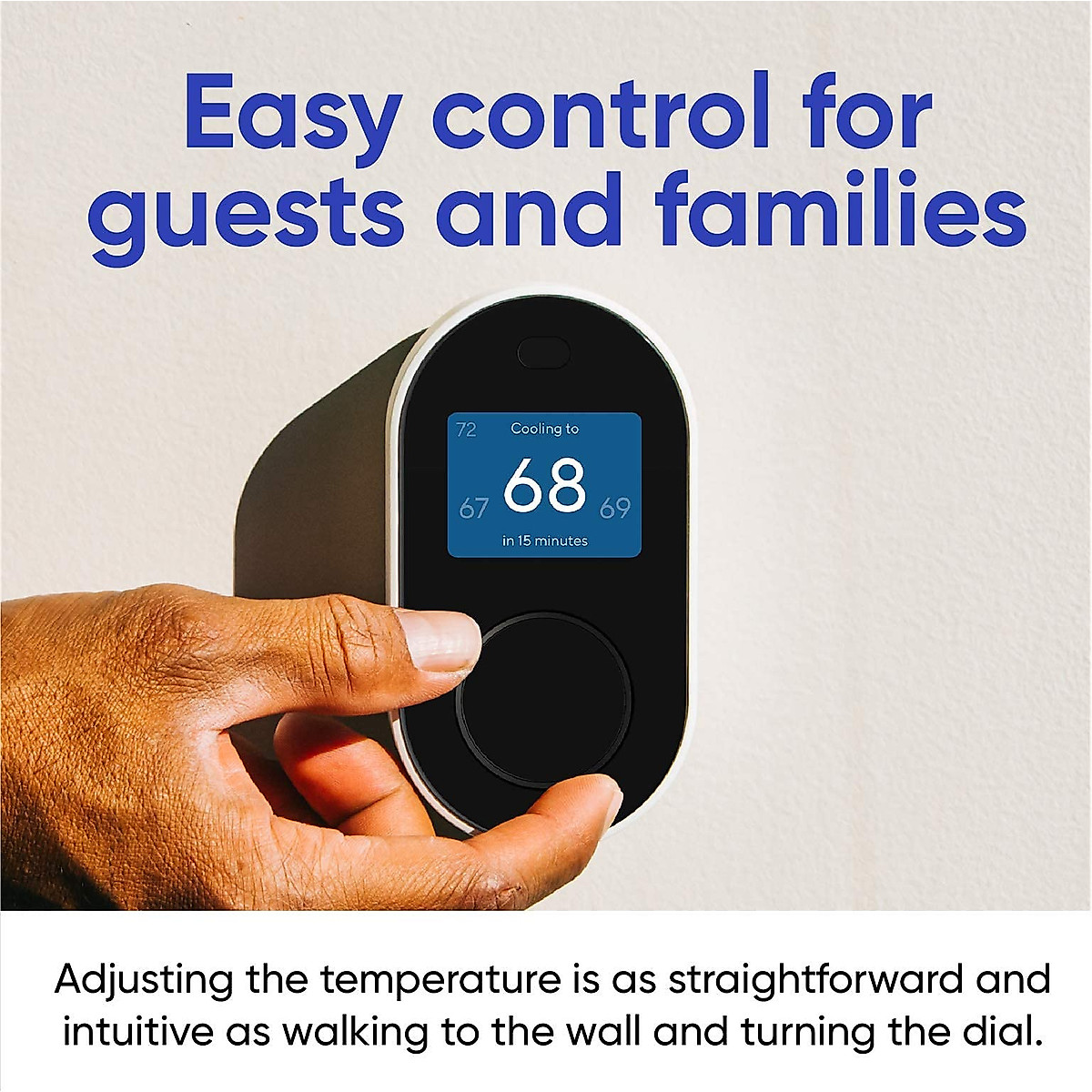 WYZE Smart WiFi Thermostat for Home with App Control Compatible with Alexa and Google Assistant, Black (Renewed)