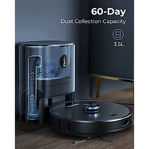 Laresar Robot Vacuum and Mop with Auto Dirt Disposal, Max 3500pa Suction, App Control, Editable Map, Lidar Navigation Smart Mapping, Works with Alexa, L6 Pro Robot Vacuum Cleaner Ideal for Pet Hair