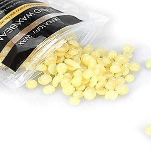 Depilatory Wax Beans,100g/Bag No Strip Hard Body Waxing Beans for Hair Removal (Honey)