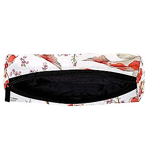 Oriental Carps and Flowers Pencil Bag Pen Case Stationary Case Pencil Pouch Desk Organizer Makeup Cosmetic Bag for School Office