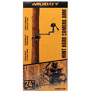 MUDDY Hunt Hard Compact Durable Aluminum Lightweight Ergonomic Portable Easy-to-Install Silent Outdoor Camera Arm | 24" Reach with Over 5 Points of Adjustment
