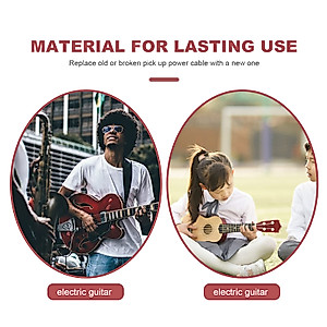 Guitar Pickup Cable Piezo Cable Endpin Output Jack Guitar Adapter Stereo Instrument Cable 600mm (Black)