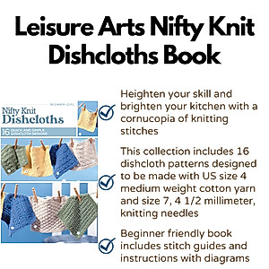 Nifty Knit Dishcloths-Includes 16 Dishcloth Designs Each in One of Four Colors