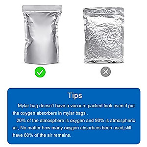 400cc Oxygen Absorbers for Food Storage - 100 Count (20x Packs of 5) - for Long Term Food Storage & Survival, Mylar Bags, Canning, Harvest Right Freeze Dryer, Dehydrated, and Preserved Foods