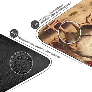 GOODOLD Farm Chicken House Yoga Mat, 71 x 26 Inch Non-slip Yoga Mats Folding Travel Exercise Mat Indoor Outdoor Gym Pilates with Storage Bag for Women Men