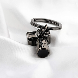 FUSTMW Photographer Gift Camera Keychain Photography Gift Black Camera Charm Jewelry Gifts For Photographer Lovers (Black)