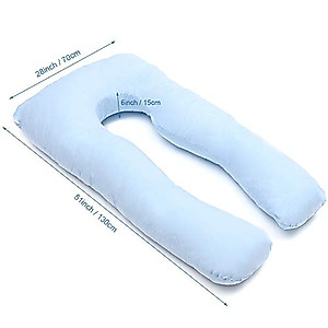 TREE.NB Pregnancy Pillow U Shape Full Body Maternity Pillow for Pregnant Women Sleeping Support Back, Neck, Leg, Foot, Side Sleeper 51''x28''x6''