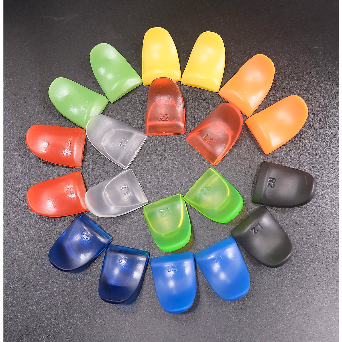 1 Pairs L2 R2 Trigger Extenders Buttons for Playstation 4 PS4 PS4 Slim Pro Controller Clear