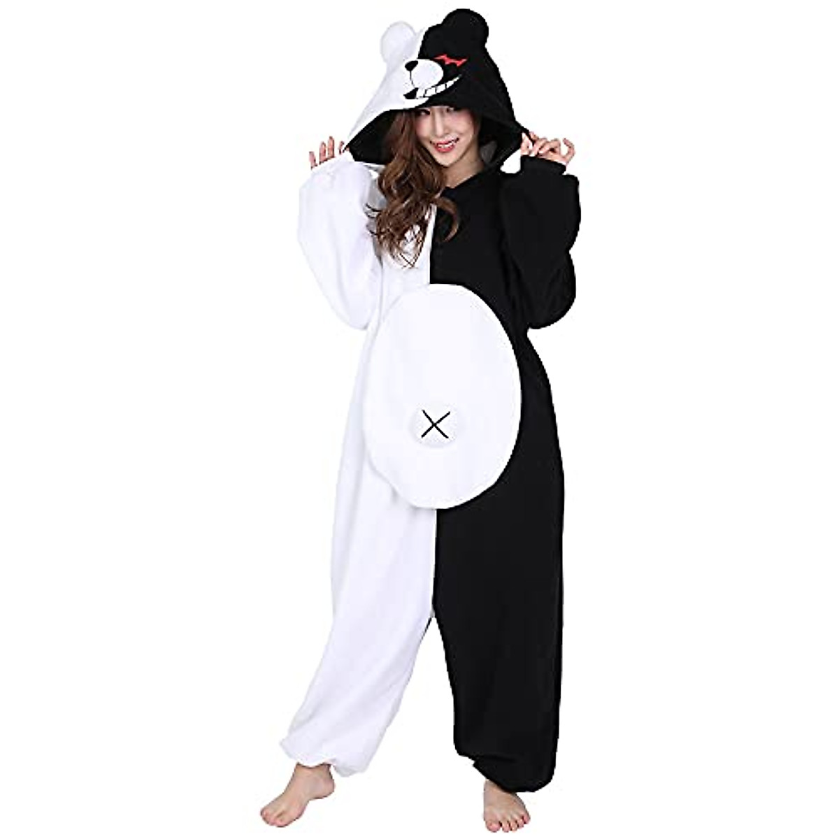 SAZAC Kigurumi - Danganronpa - Monokuma - Onesie Jumpsuit Halloween Costume - Adult One Size Fits All