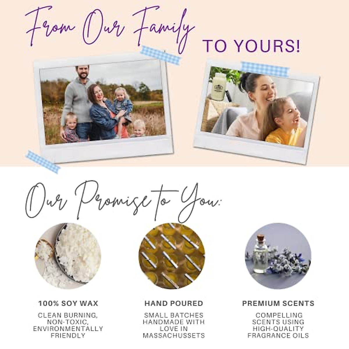 Nika's Home Vanilla Lavender Soy Candle 12oz Mason Jar Non-Toxic White Soy Candle-Hand Poured Handmade, Long Burning 50-60 Hours Highly Scented All Natural, Clean Burning Candle Gift Décor