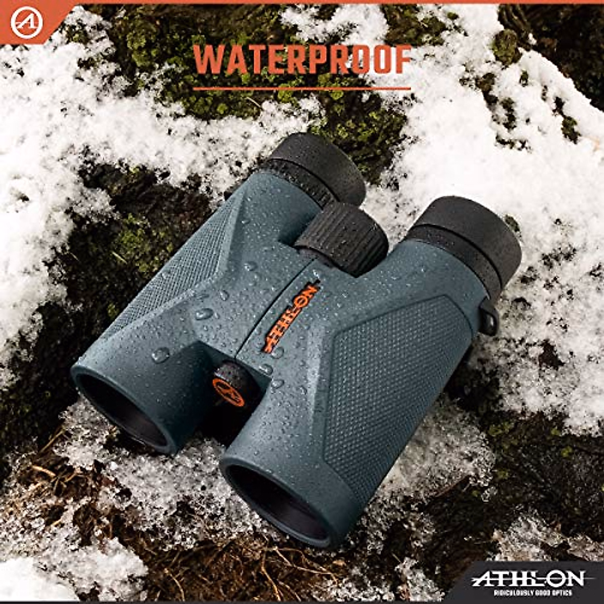 Athlon Optics 8x42 Midas UHD Gray Binoculars with ED Glass for Adults and Kids, High-Powered Binoculars for Hunting, Birdwatching, and More