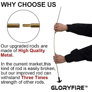 GLORYFIRE Gun Cleaning Rod Brass Rifle Cleaning Rod