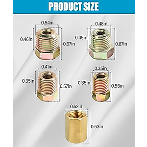 YAKEFLY 25 ft 3/16 Copper Coated Brake Line Kit with 16 Fittings and 4 Unions Brake Line Fittings,Brake Line Double & Single Flaring Tool Kit,Fits for Most Hydraulic Braking Systems (Silver)