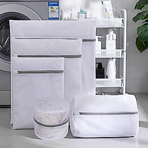 Mesh Laundry Bags for Delicates(2XL+2L), Laundry Bags Mesh Wash Bags, 125gsm Lingerie Bags