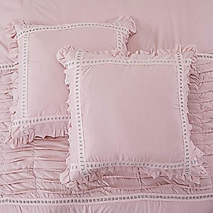 Amrapur Overseas Antonella 8-Piece Pleated Comforter Set (King, Mauve)