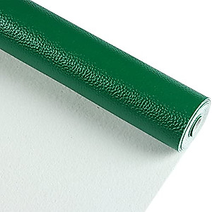 Solid Color Green Faux Leather 10 "X53" (25cmX135cm), Faux Leather Sheets Roll Very Suitable for Making Crafts, Leather Earrings, Bows,Sewing (Green)