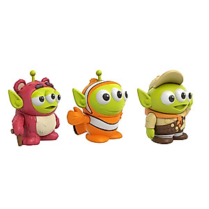 Mattel Pixar Alien Remix Lotso Nemo Russell 3-Pack Character Figures in a Pizza Box Package, 3-in Toys from Mattel Disney Pixar Movies Toy Story Finding Nemo Up, for Collectors Ages 6 Years & Older
