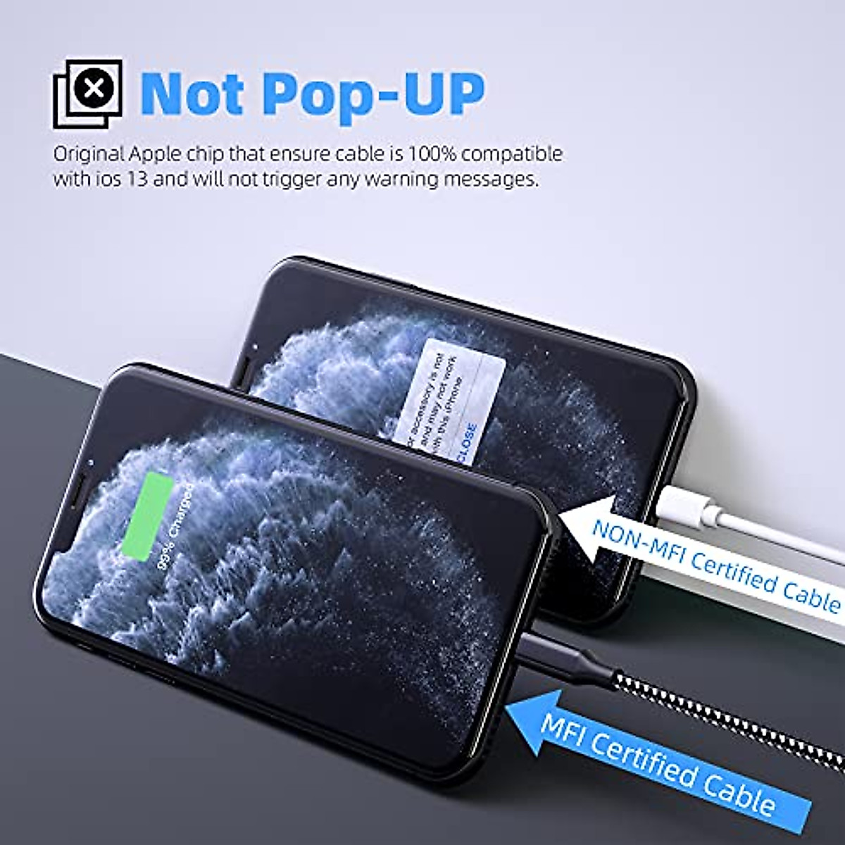 iPhone Charger [Apple MFi Certified] 3pack 10FT Long Lightning Cable Fast Charging High Speed Data Sync USB Cable Compatible iPhone 13/12/11 Pro Max/XS MAX/XR/XS/X/8/7/Plus/6S (Blacl)