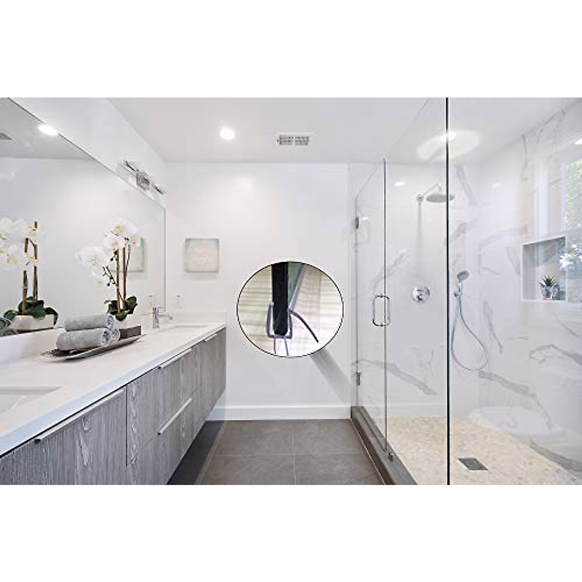 eatelle Frameless Shower Door Bottom Seal with Drip Rail - 1/2" (12mm) Thick Glass, 36" Long Sweep - Glass Door Seal Strip Ultra Clear Durable Polycarbonate Stop Shower Leaks