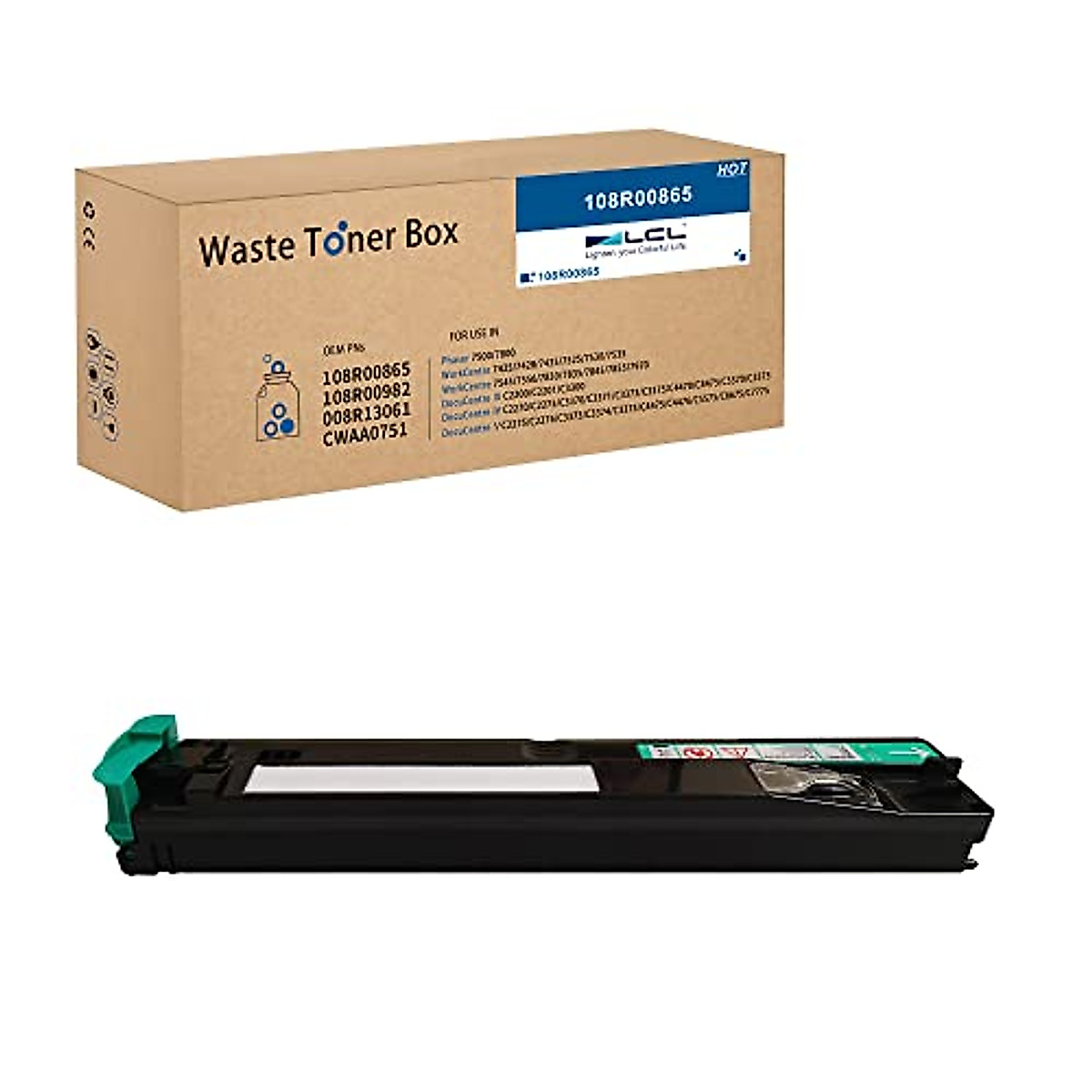 LCL Compatible Waste Toner Bottle Replacement for 008R13061 8R13061 108R00865 Xerox Workcentre 7425 7428 7435 7525 7530 7535 7545 7556 7830 7835 7845 7855 7970 EC7836 (1-Pack)