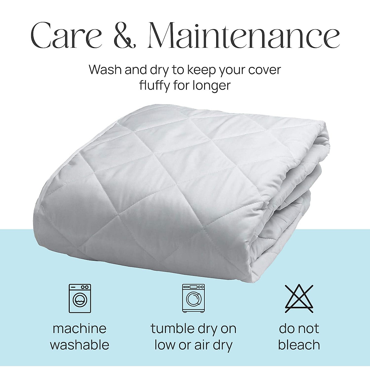 East Coast Queen Size Fitted Mattress Pad Protector - Breathable Quilted Soft Cotton Mattress Pad Cover Bedding Topper Protection, Moisture Resistant, 300 Thread Ct 18 Inch Deep Machine Washable