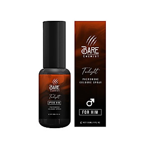 Bare Chemist Twilight Pheromone Cologne for Him - [Long Lasting Formula] Pheromone Perfume Oil Spray for Men 1oz. - Lavender, Iris, Leather