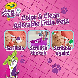 Crayola Scribble Scrubbie Pets Tub Set, Toys for Girls & Boys, Gifts for Kids, Ages 3, 4, 5, 6